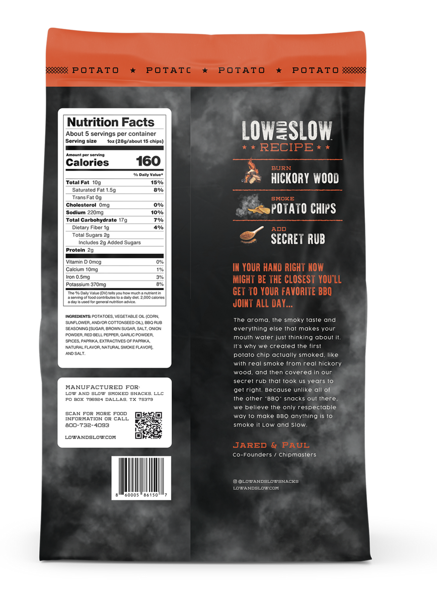 Hickory Smoked BBQ Potato Chips – Low and Slow Snacks